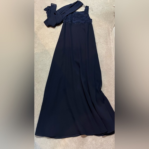 Rhapsody | Dresses | Rhapsody Blue Maxi Dress Sleeveless Square Neck ...